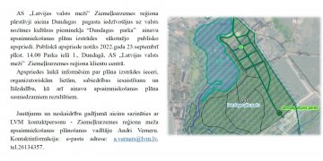 Dundagas parka ainavu apsaimniekošanas plāna izstrādes publiskā ...